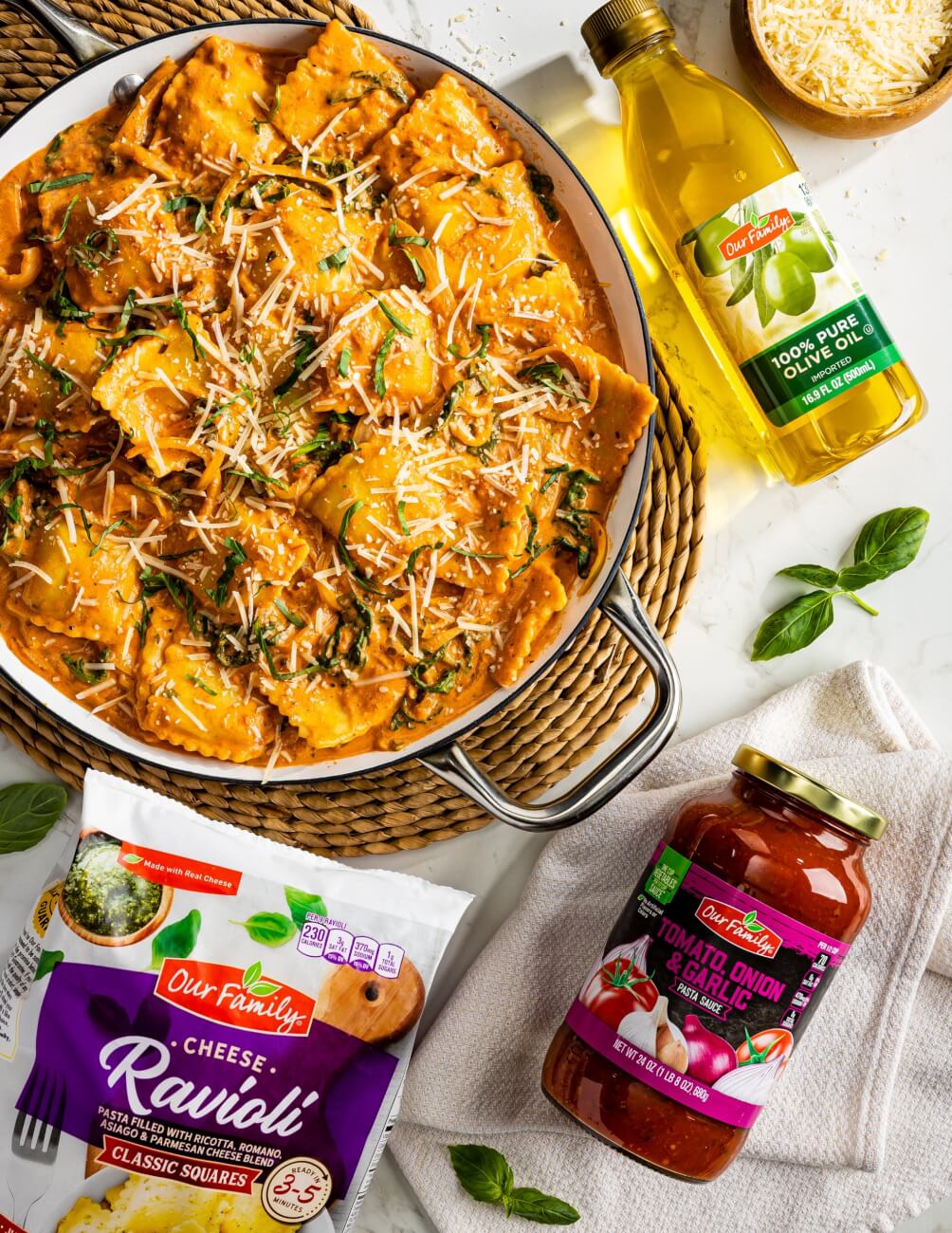 Cheese Ravioli with Creamy Tomato-Garlic Sauce - Martin's Super Markets